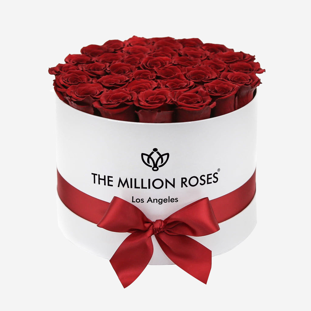 Supreme White Box | Red Roses – Lumière Lane — Where calm meets beauty.